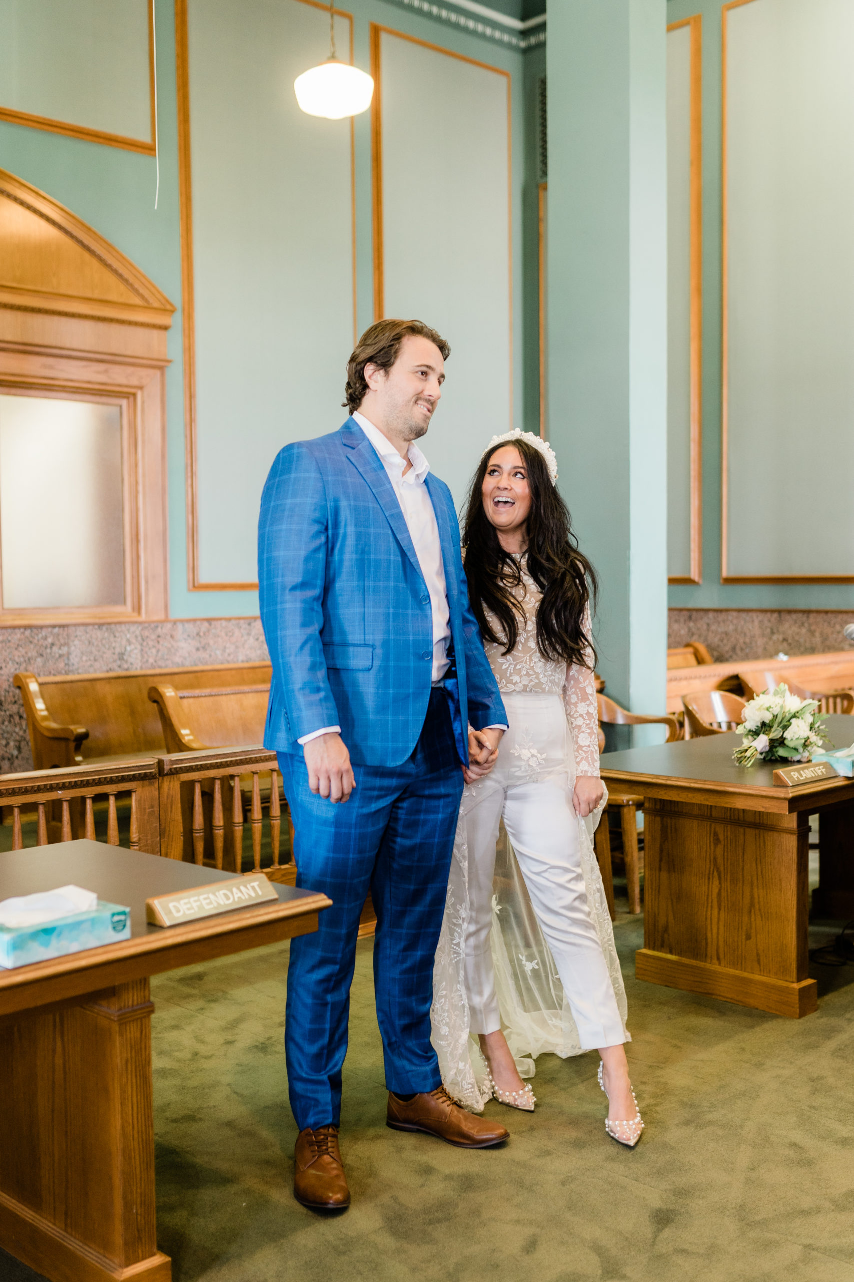 Retro Style Courthouse Elopement Style Wedding at the Tarrant County ...